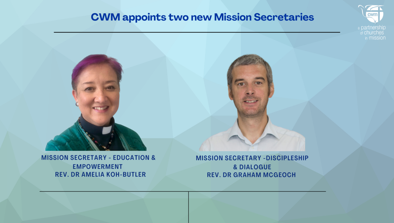 Council for World Mission (CWM) appoints two new Mission Secretaries ...